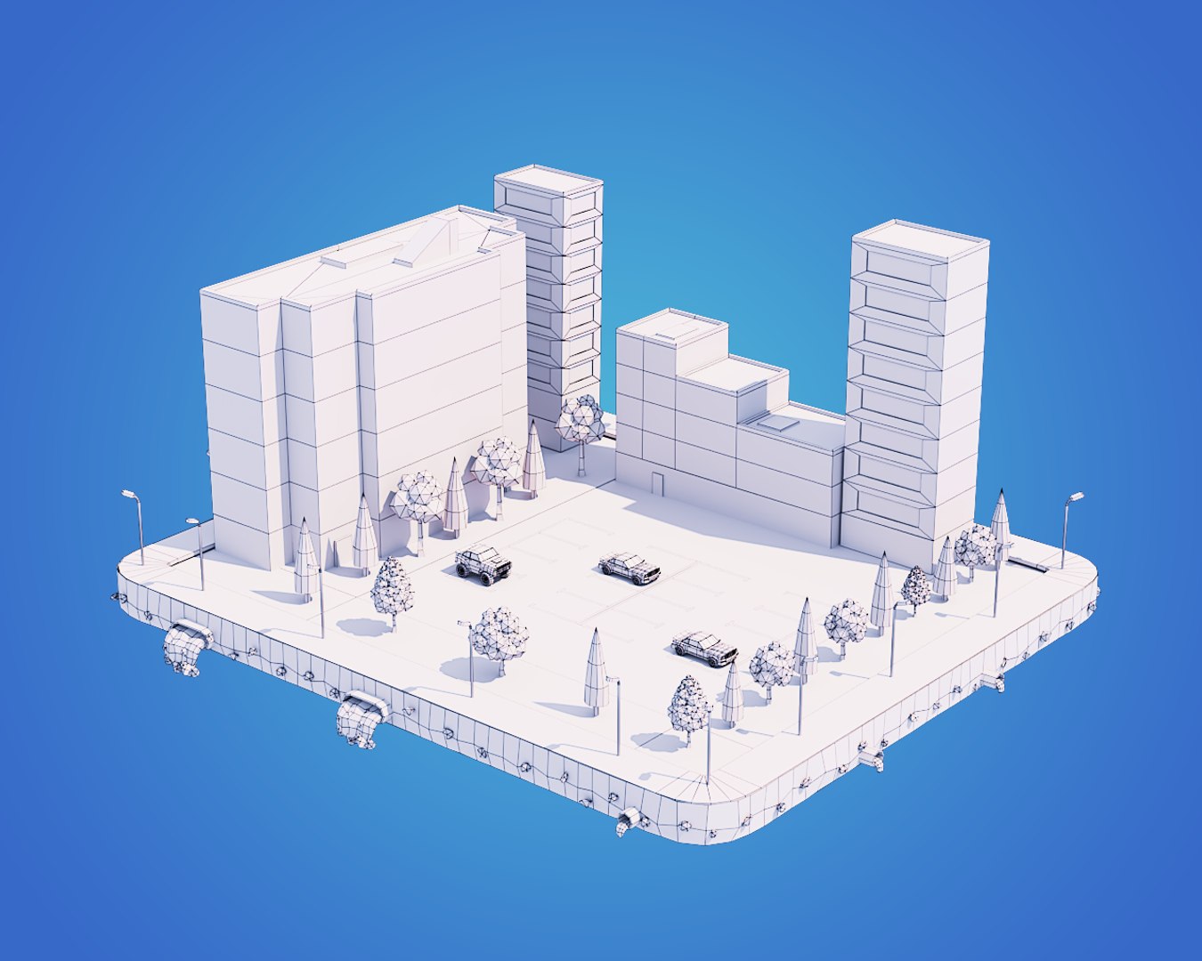 City block 3D model - TurboSquid 1254698