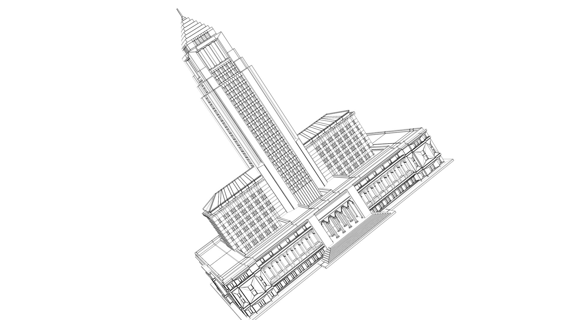 3D Los Angeles City Hall Model - TurboSquid 2129364