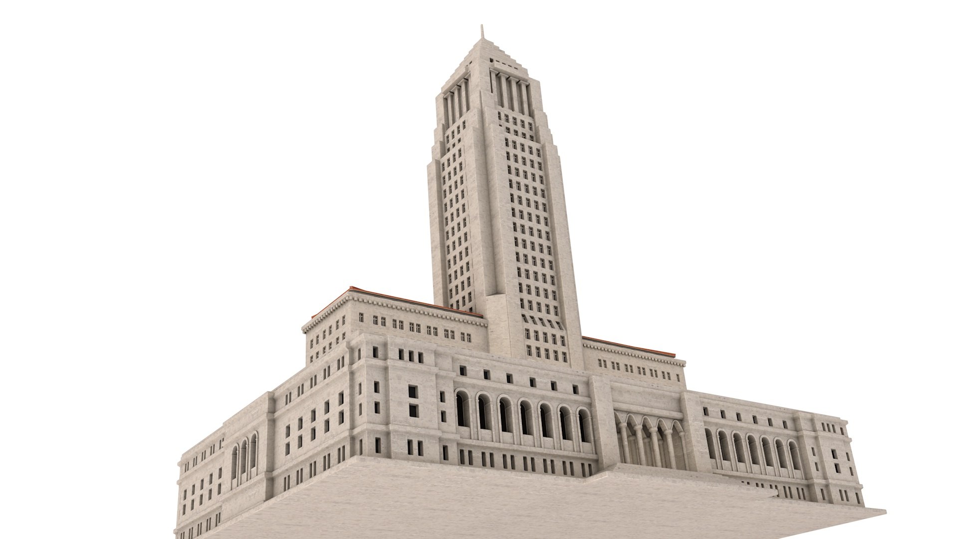 3D Los Angeles City Hall Model - TurboSquid 2129364