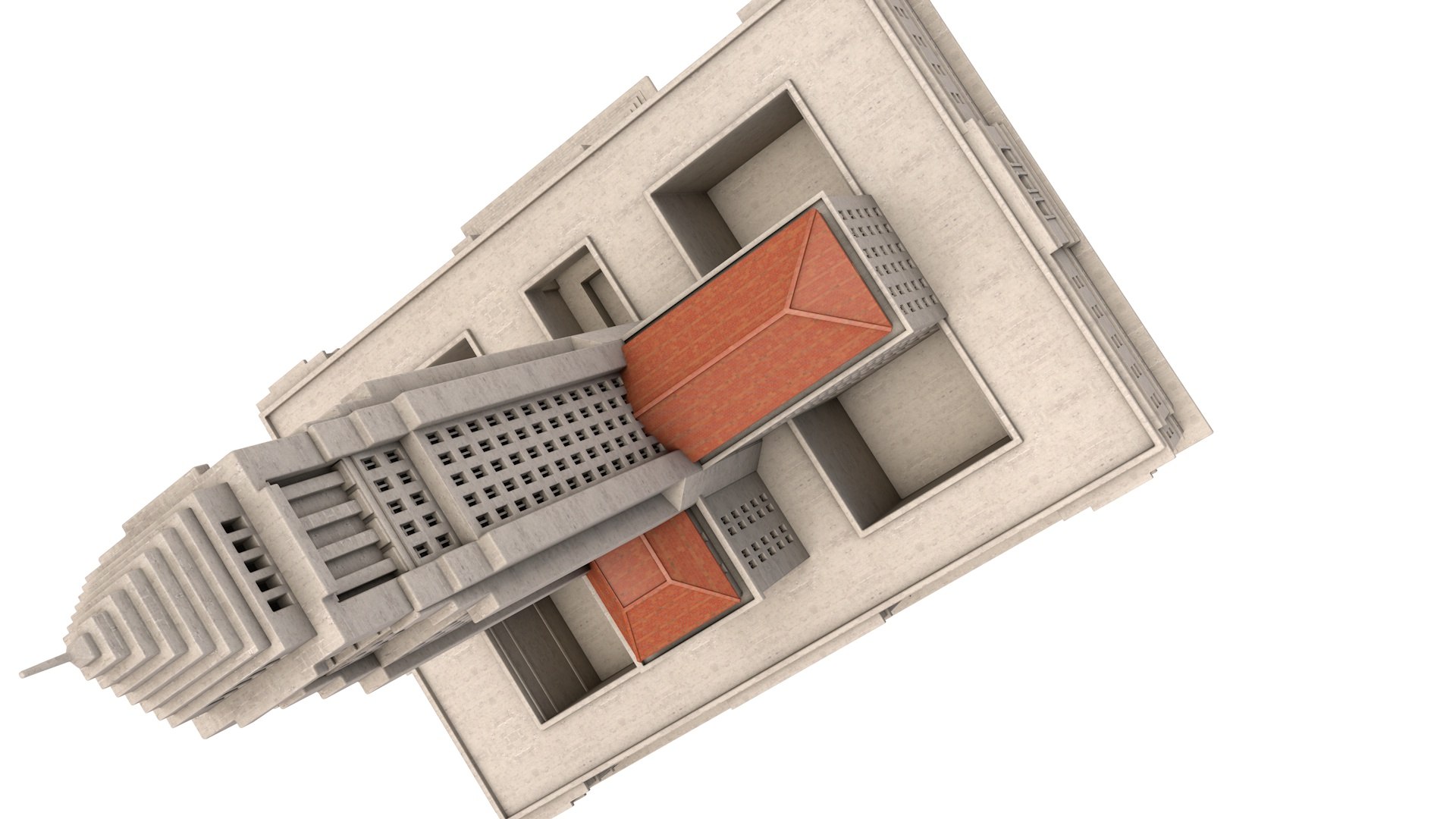 3D Los Angeles City Hall Model - TurboSquid 2129364