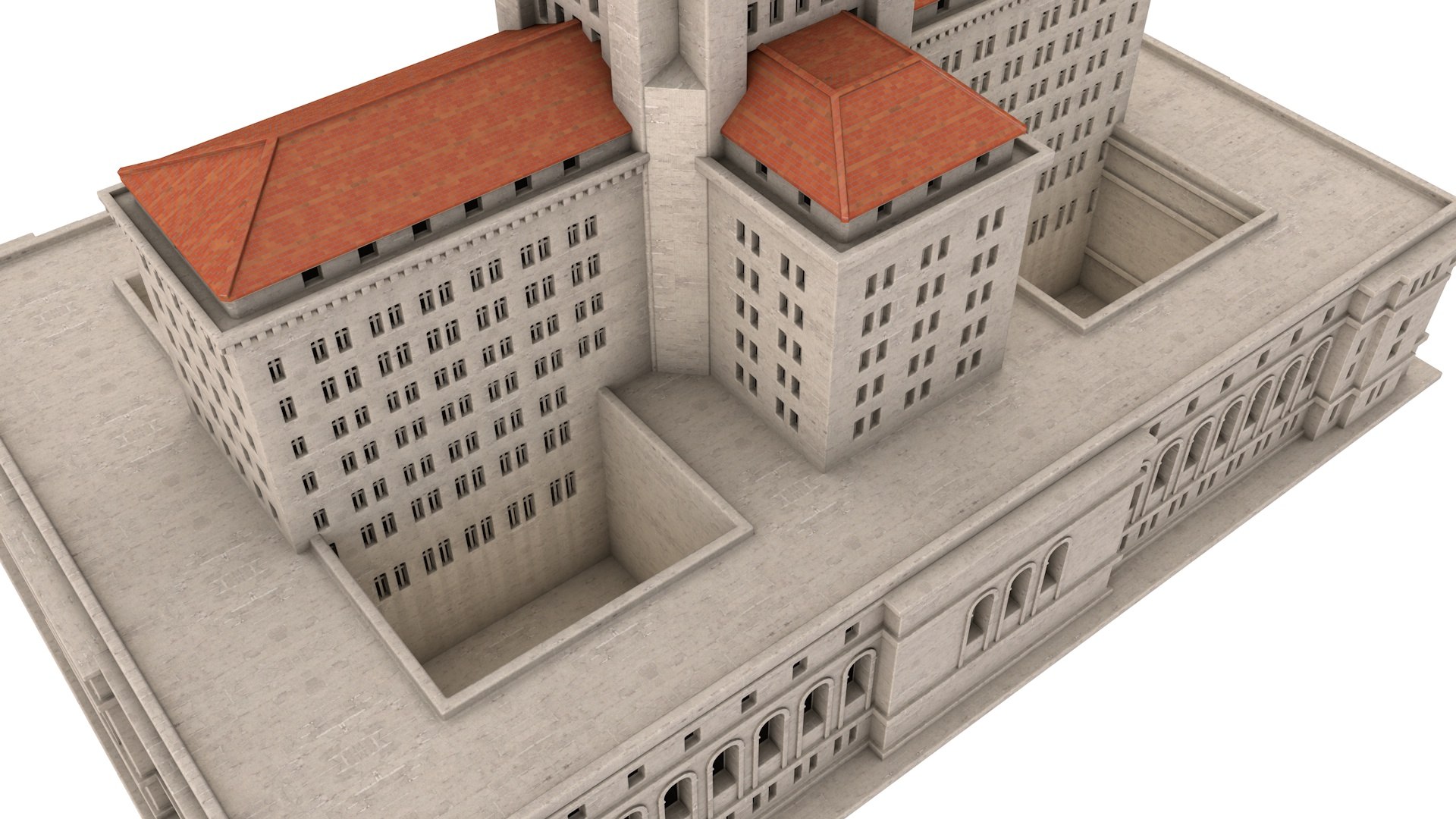 3D Los Angeles City Hall Model - TurboSquid 2129364