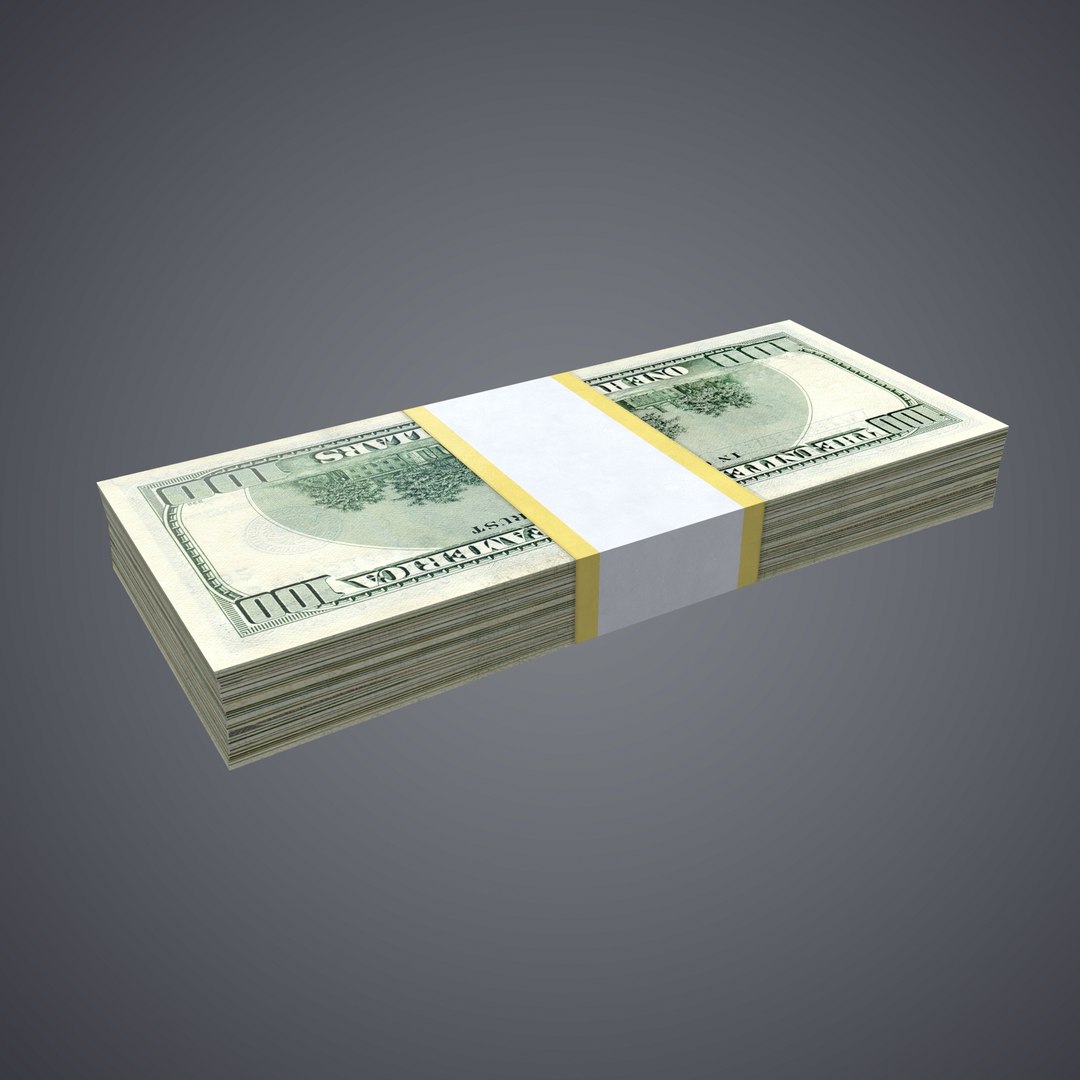 100 Dollar Bills Pack 3D Model - TurboSquid 1337660