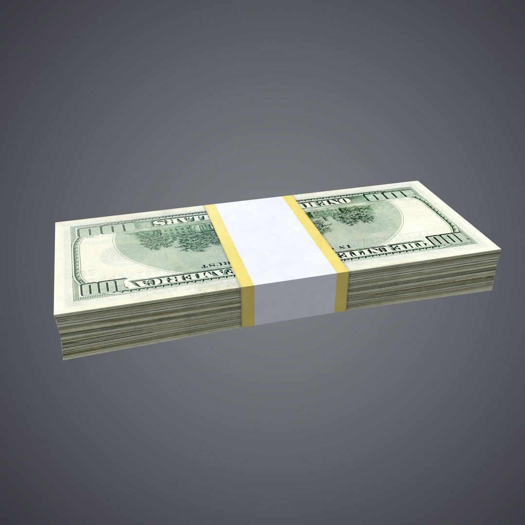 100 Dollar Bills Pack 3D Model - TurboSquid 1337660