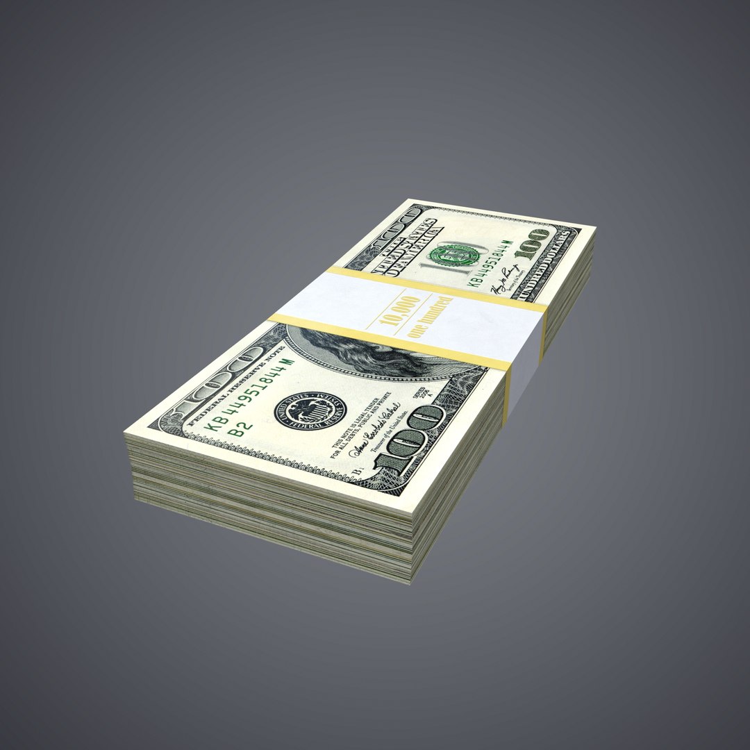 100 Dollar Bills Pack 3D Model - TurboSquid 1337660