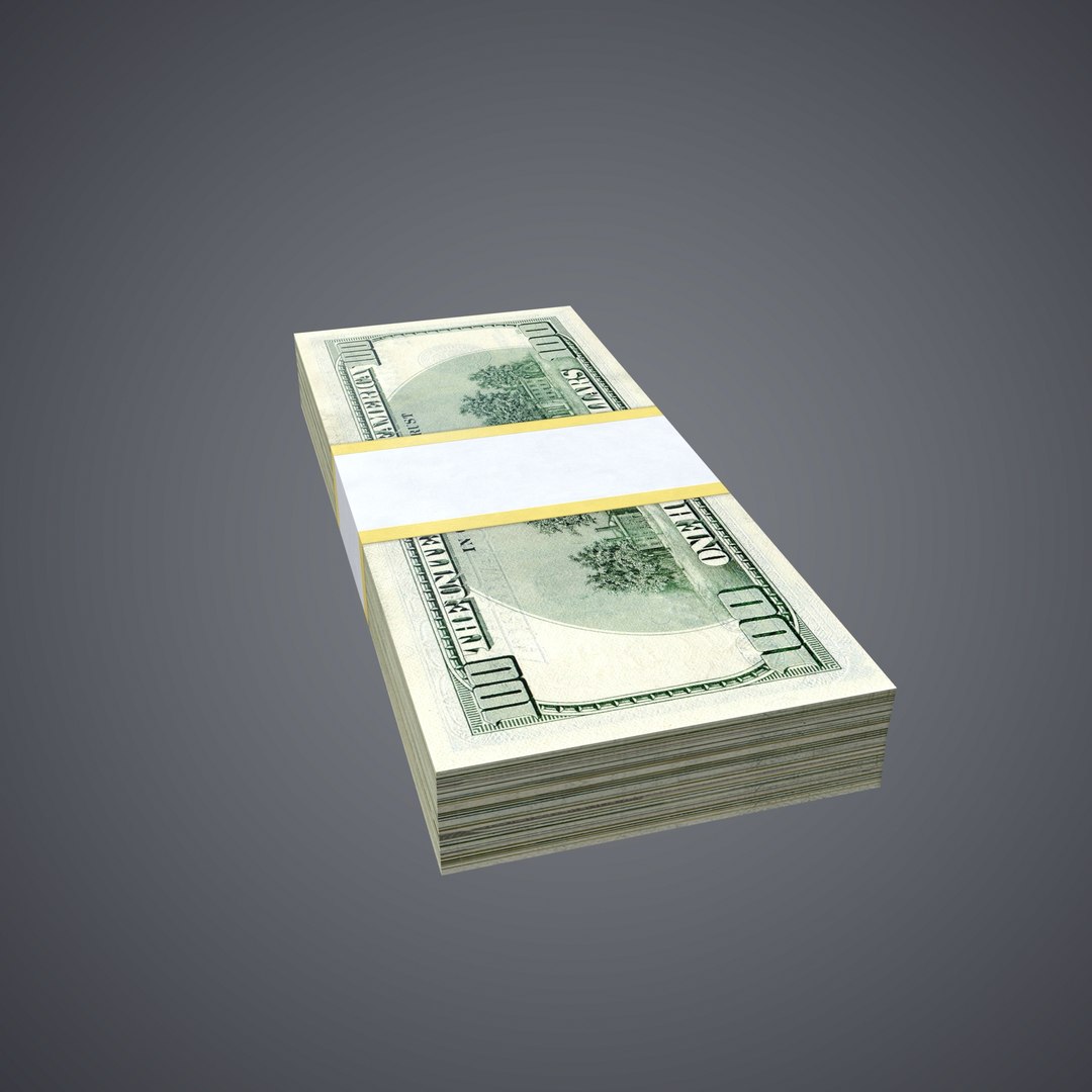 100 Dollar Bills Pack 3D Model - TurboSquid 1337660
