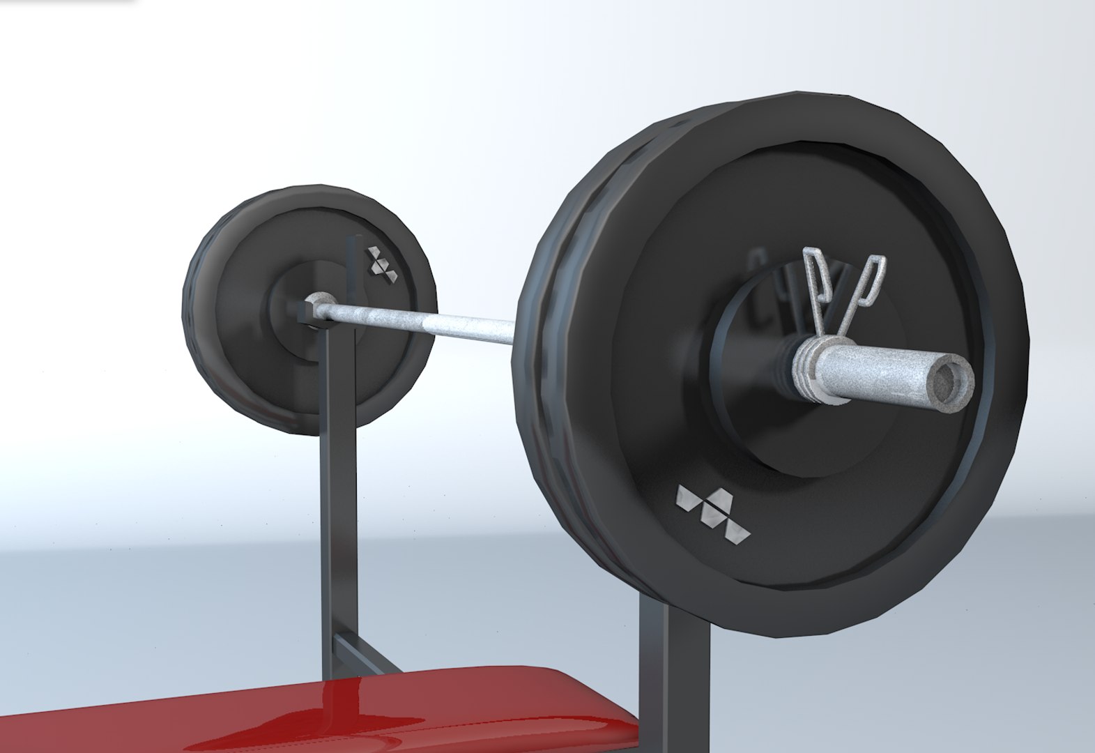 Bench Press 3d Model
