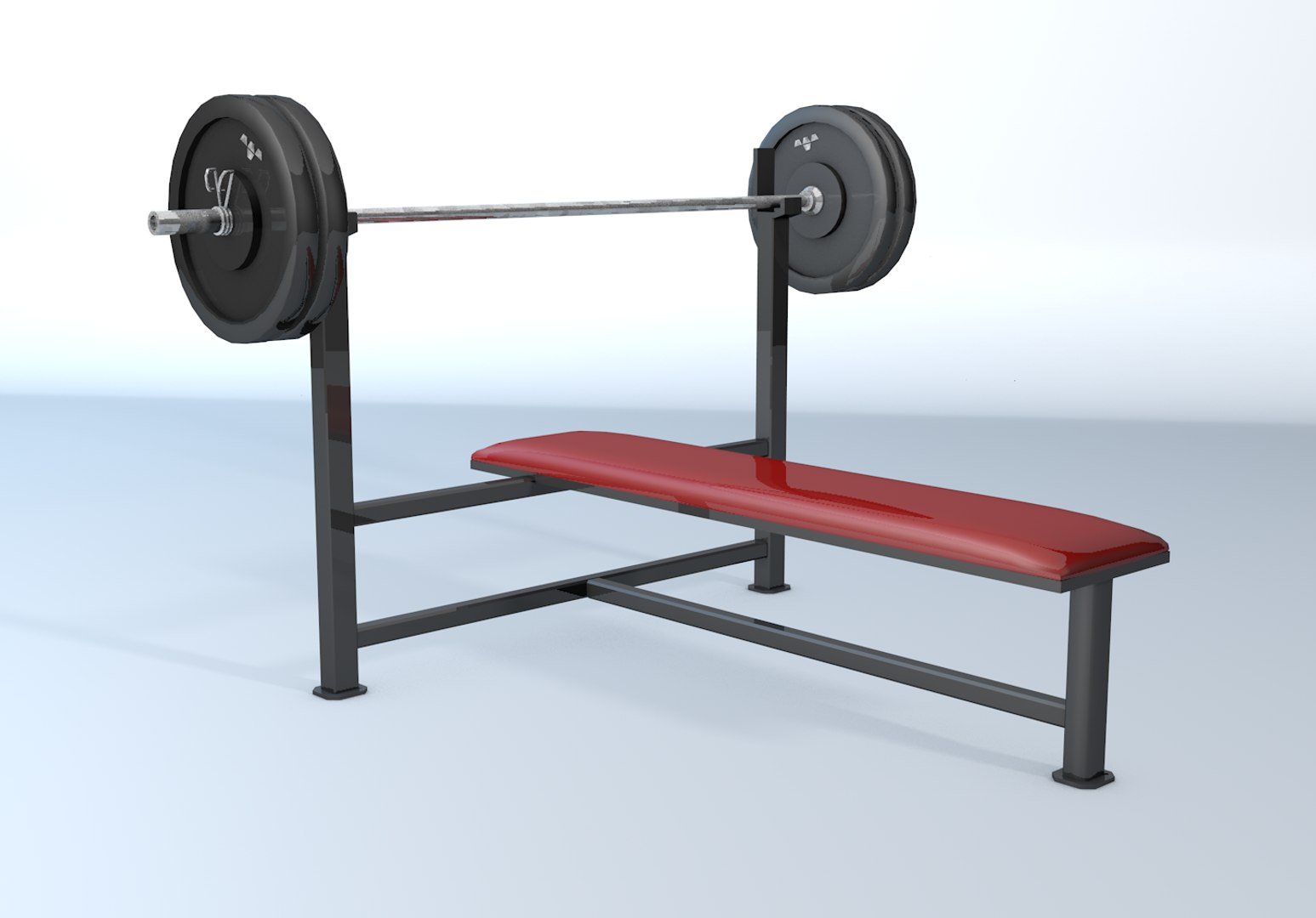 Bench Press 3d Model