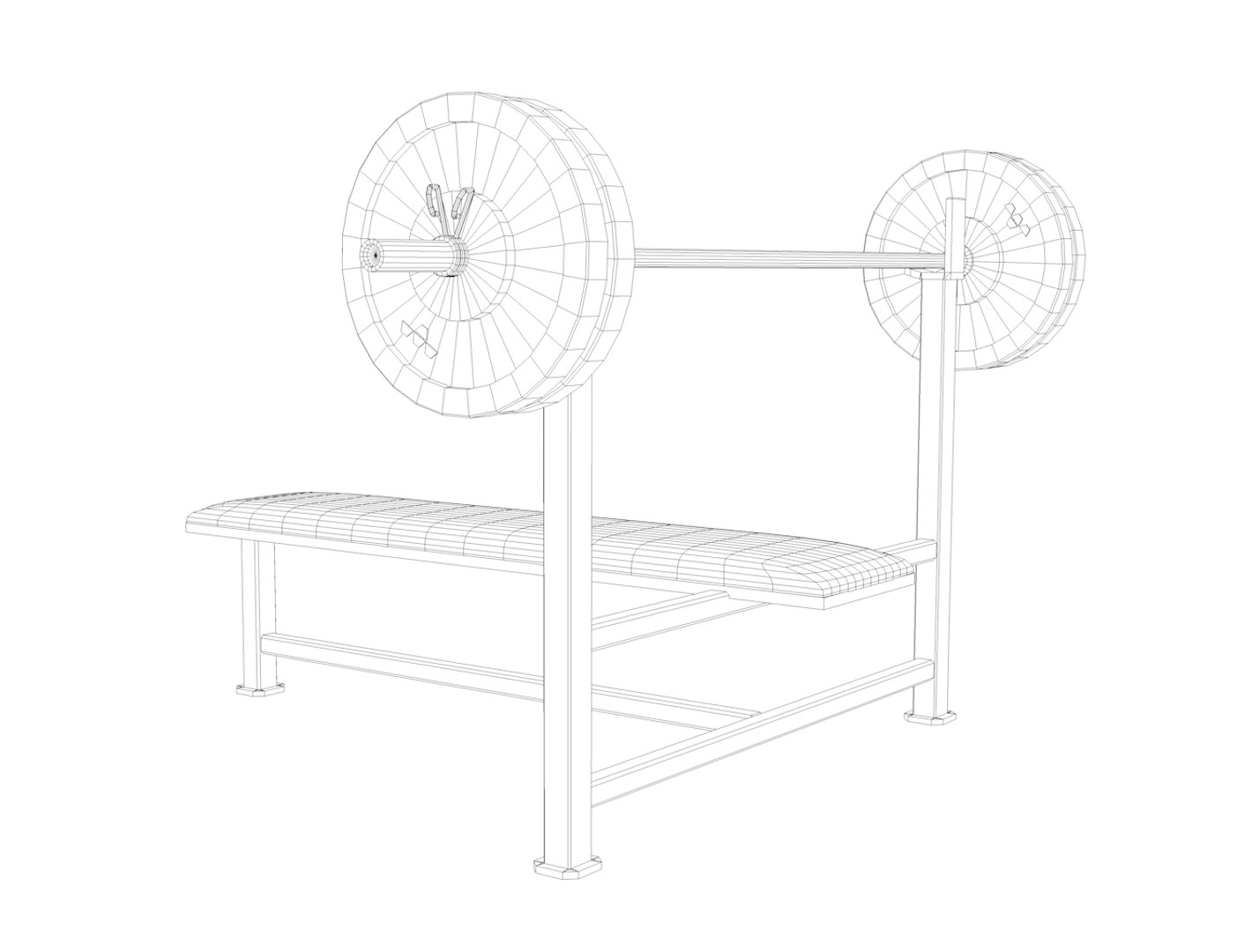 Bench Press 3d Model