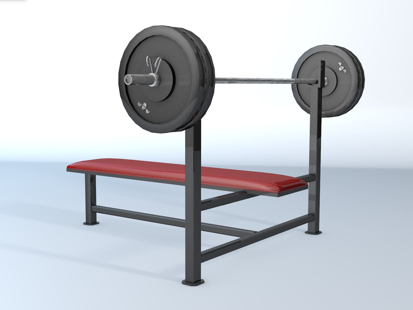 Bench Press 3d Model