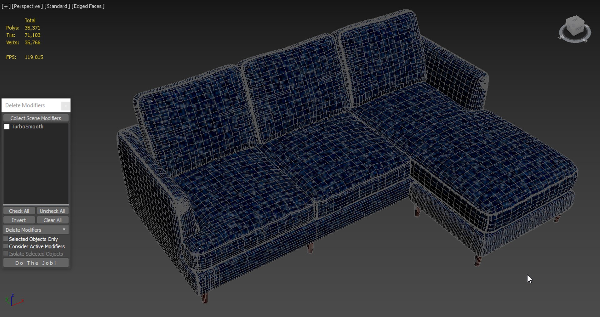 3D model Rivet Goodwin Modern Reversible Sectional Sofa - TurboSquid ...