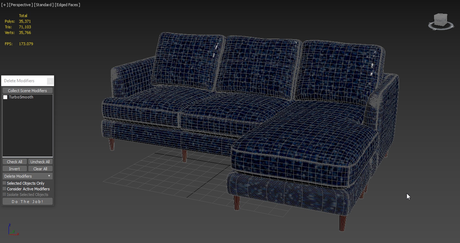 3D model Rivet Goodwin Modern Reversible Sectional Sofa - TurboSquid ...