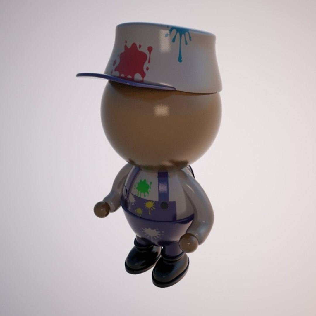 Painter Character Cartoon Max