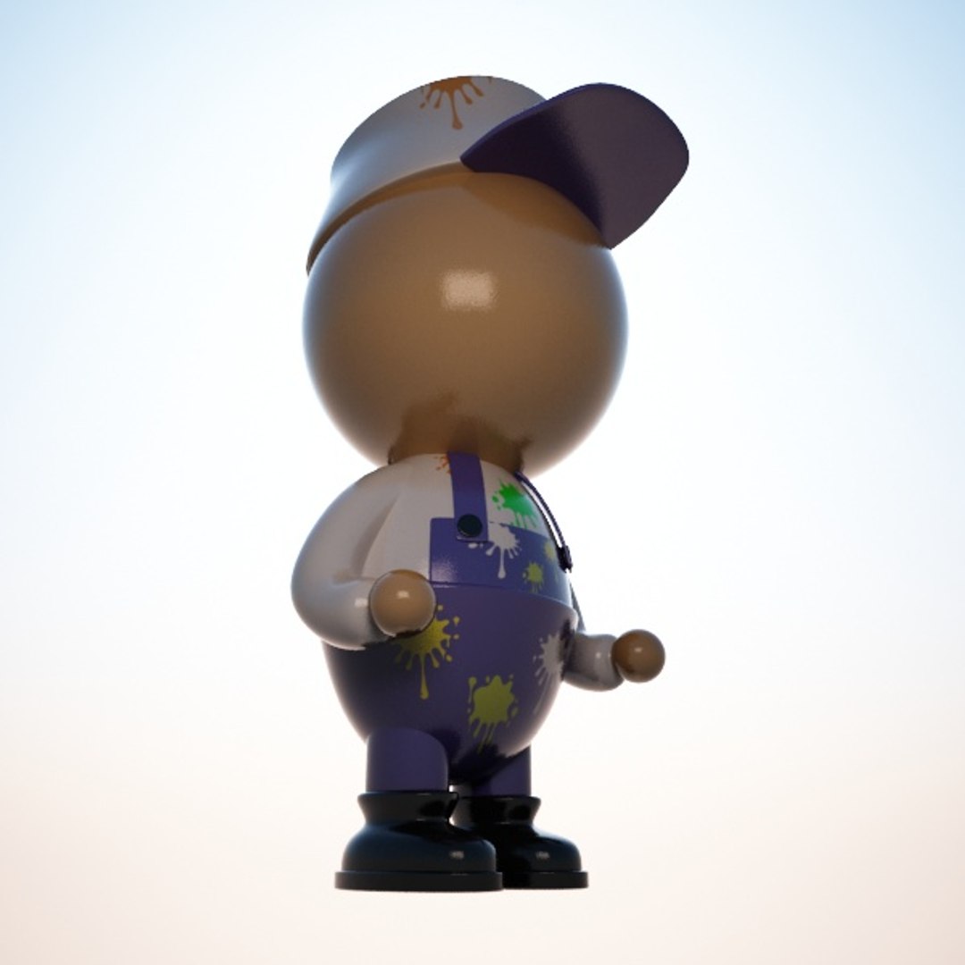 Painter Character Cartoon Max