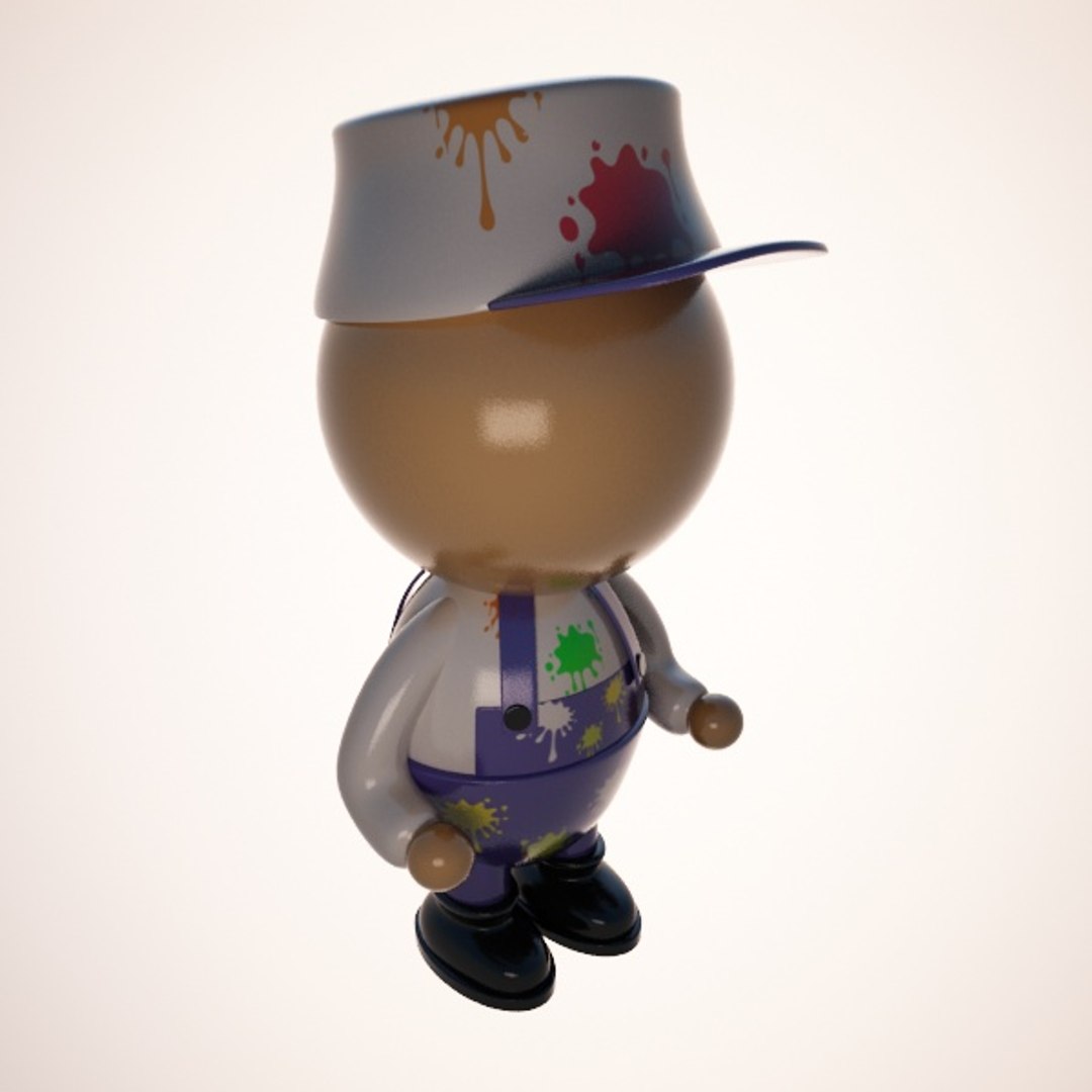 Painter Character Cartoon Max
