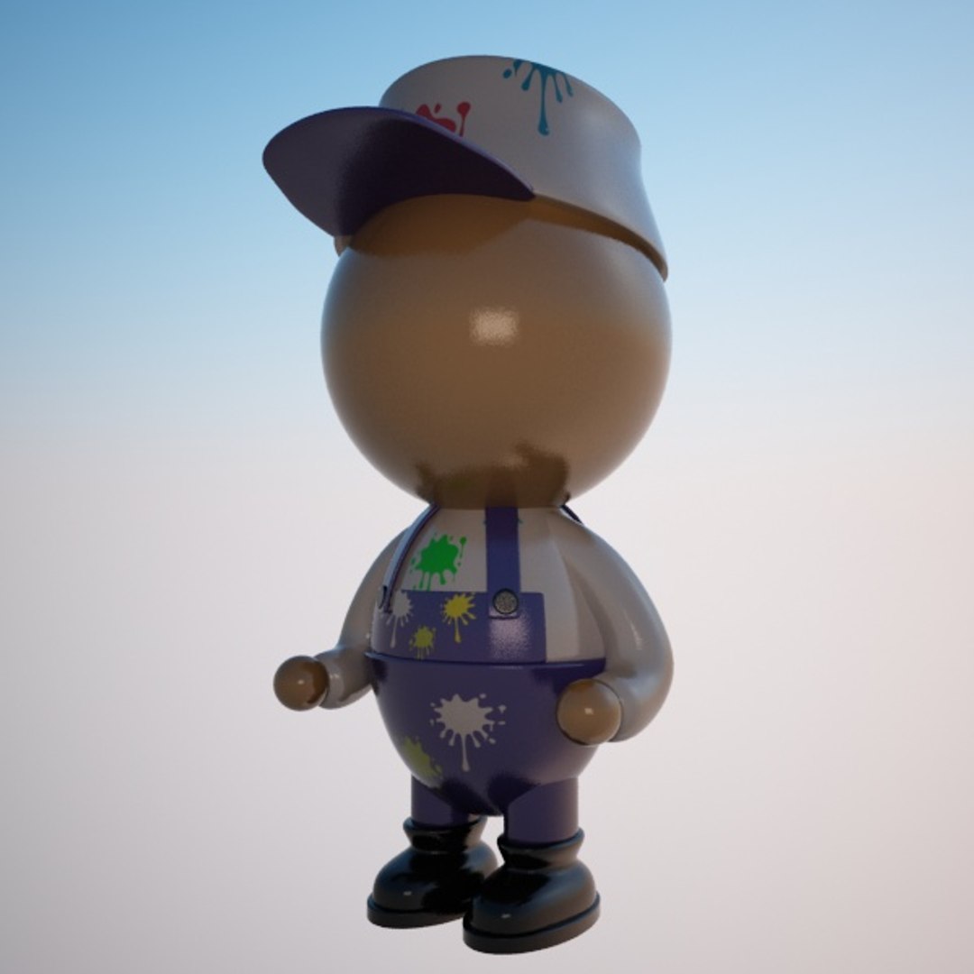 Painter Character Cartoon Max