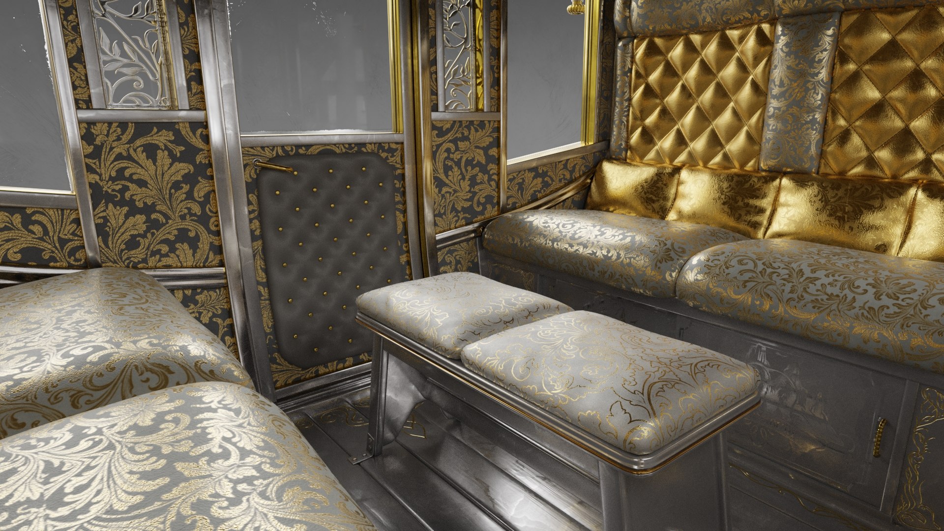 Stage Coach Carriage White 3D Model - TurboSquid 2225175