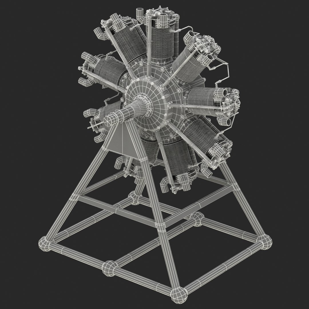 3d Bristol Jupiter Engine Model