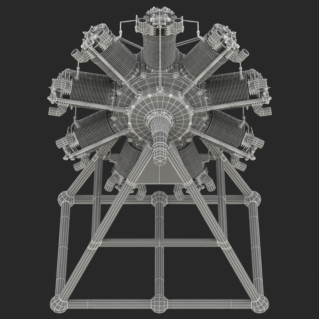 3d Bristol Jupiter Engine Model