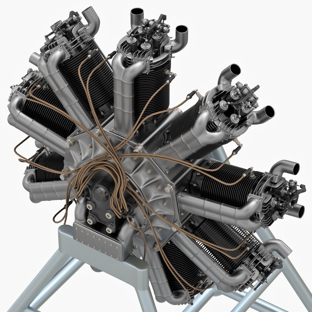 3d bristol jupiter engine model