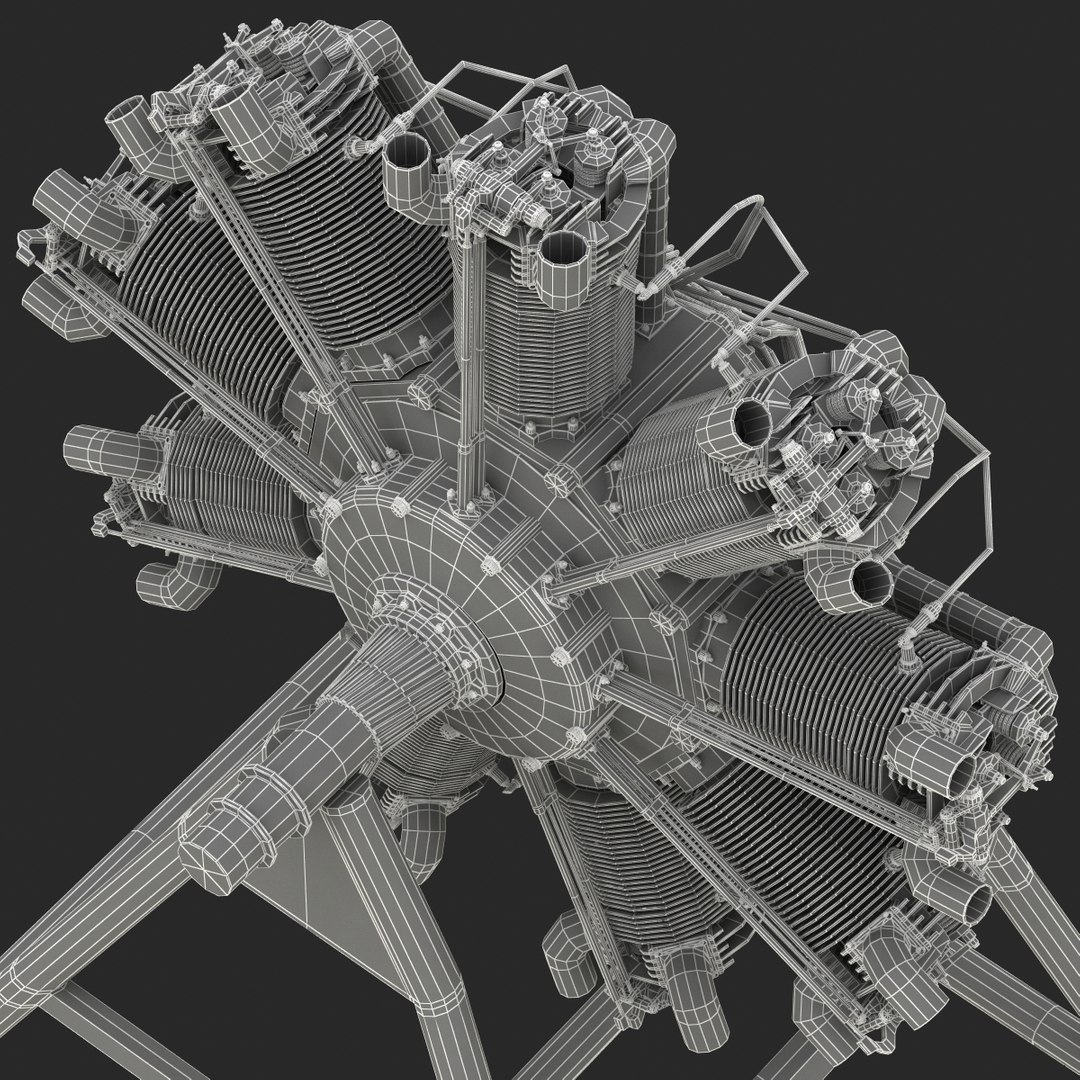 3d Bristol Jupiter Engine Model