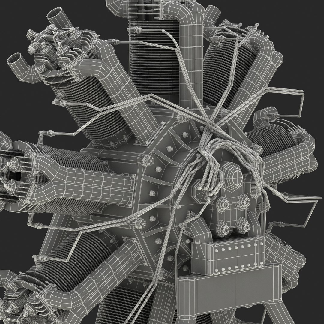 3d Bristol Jupiter Engine Model