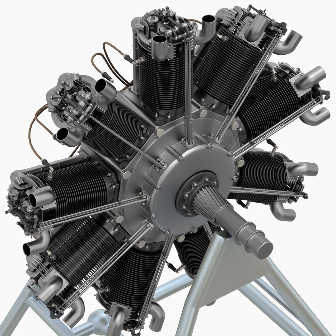 3d bristol jupiter engine model