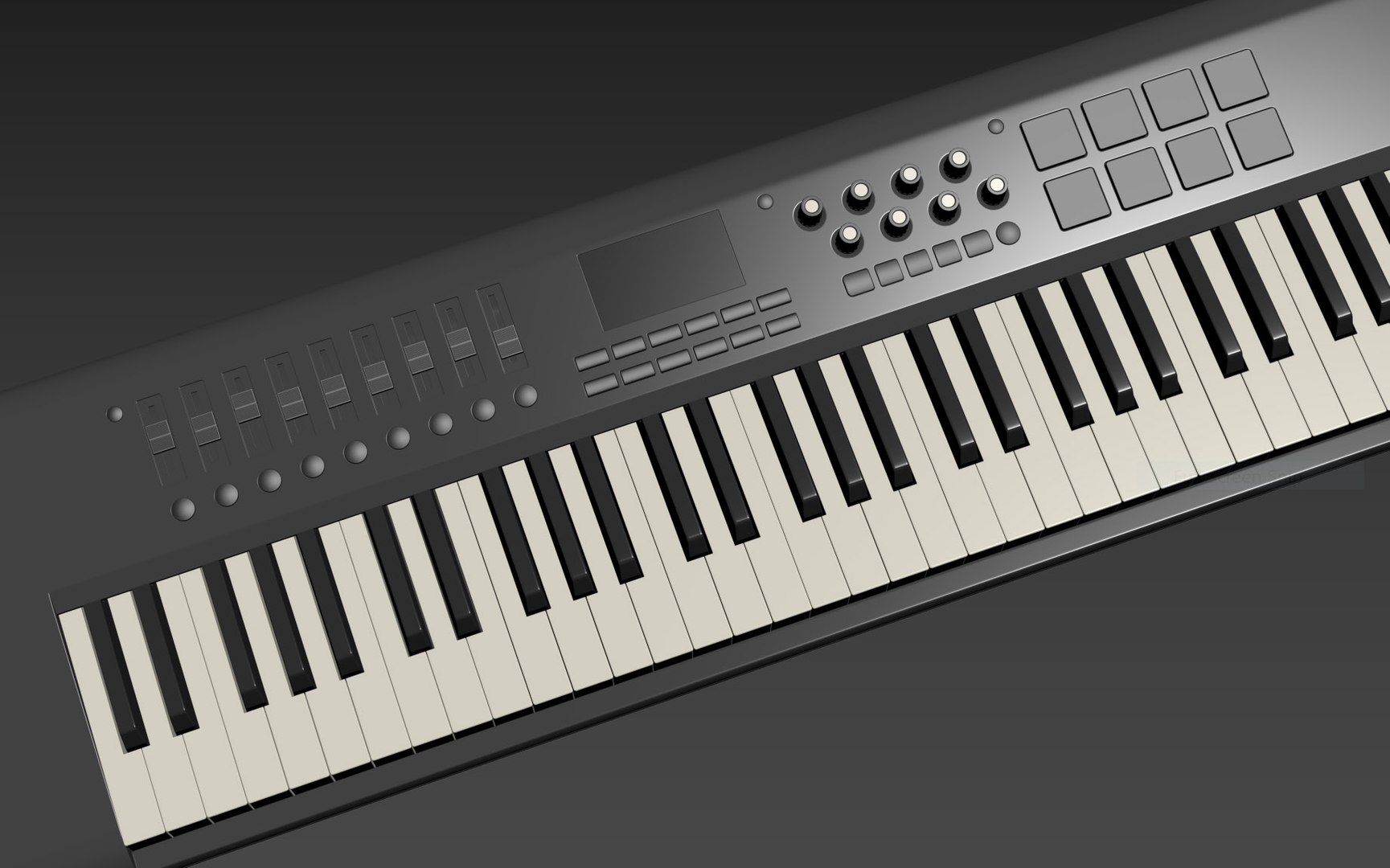 M-audio Axiom Midi Keyboard 3D Model - TurboSquid 1536040