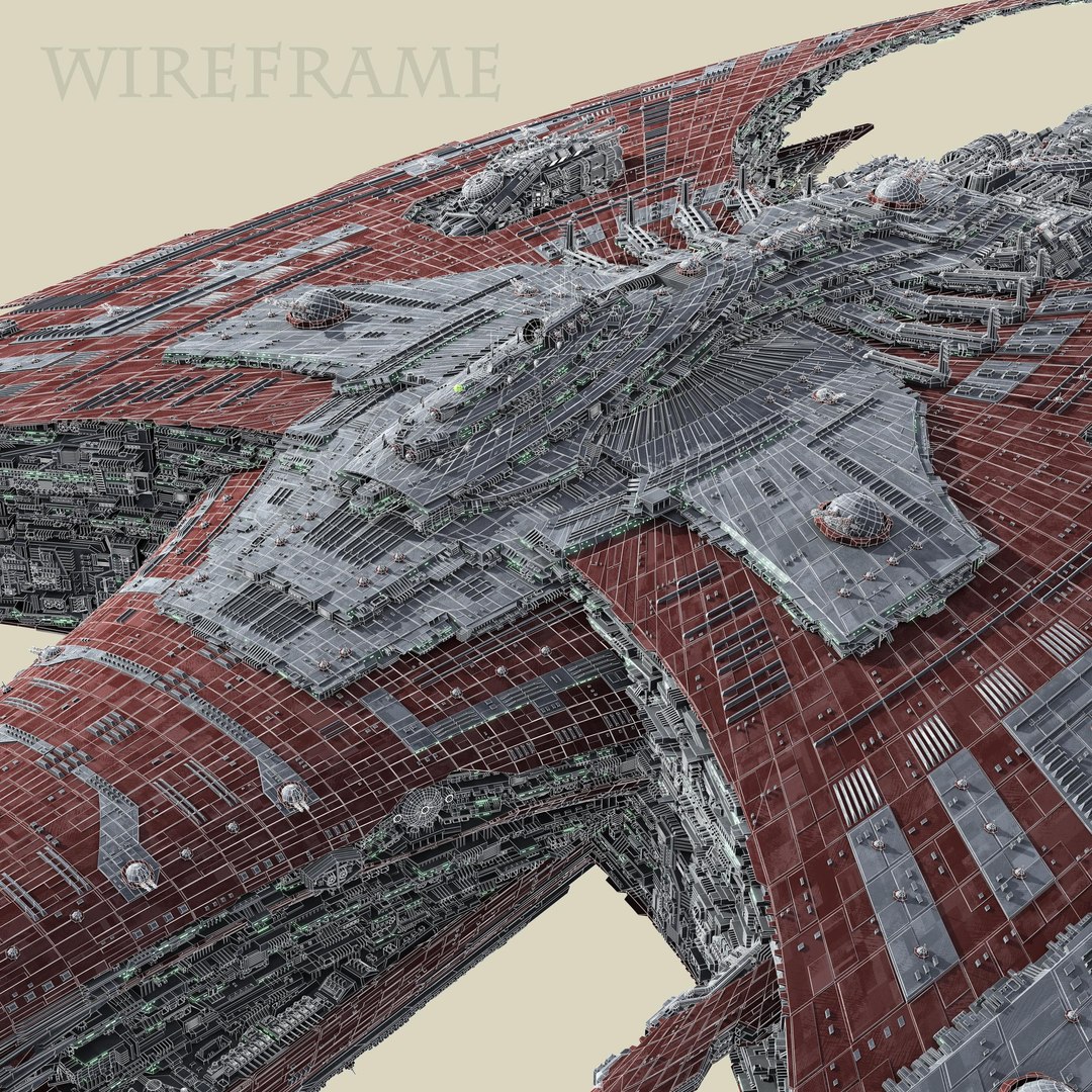 science fiction large scifi space 3d model