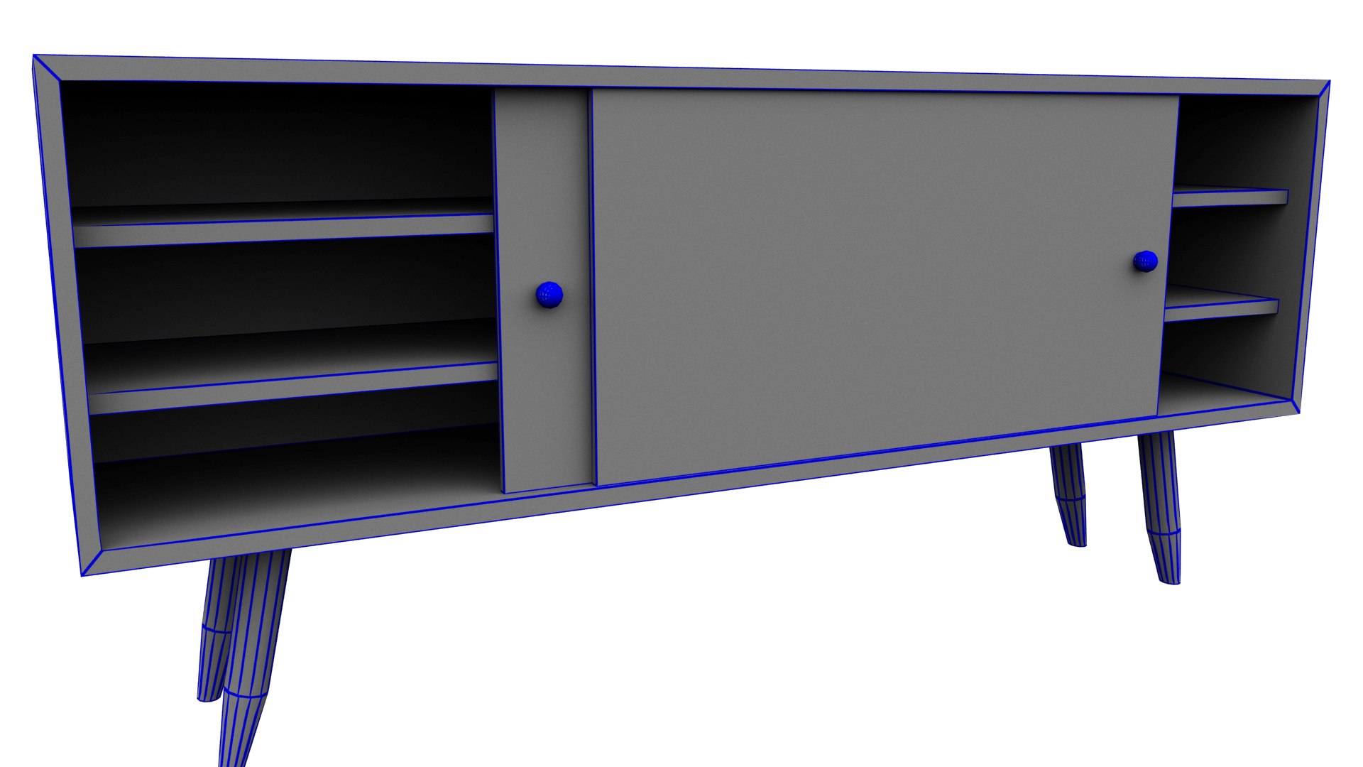 3D Wooden Cabinet model - TurboSquid 1830252