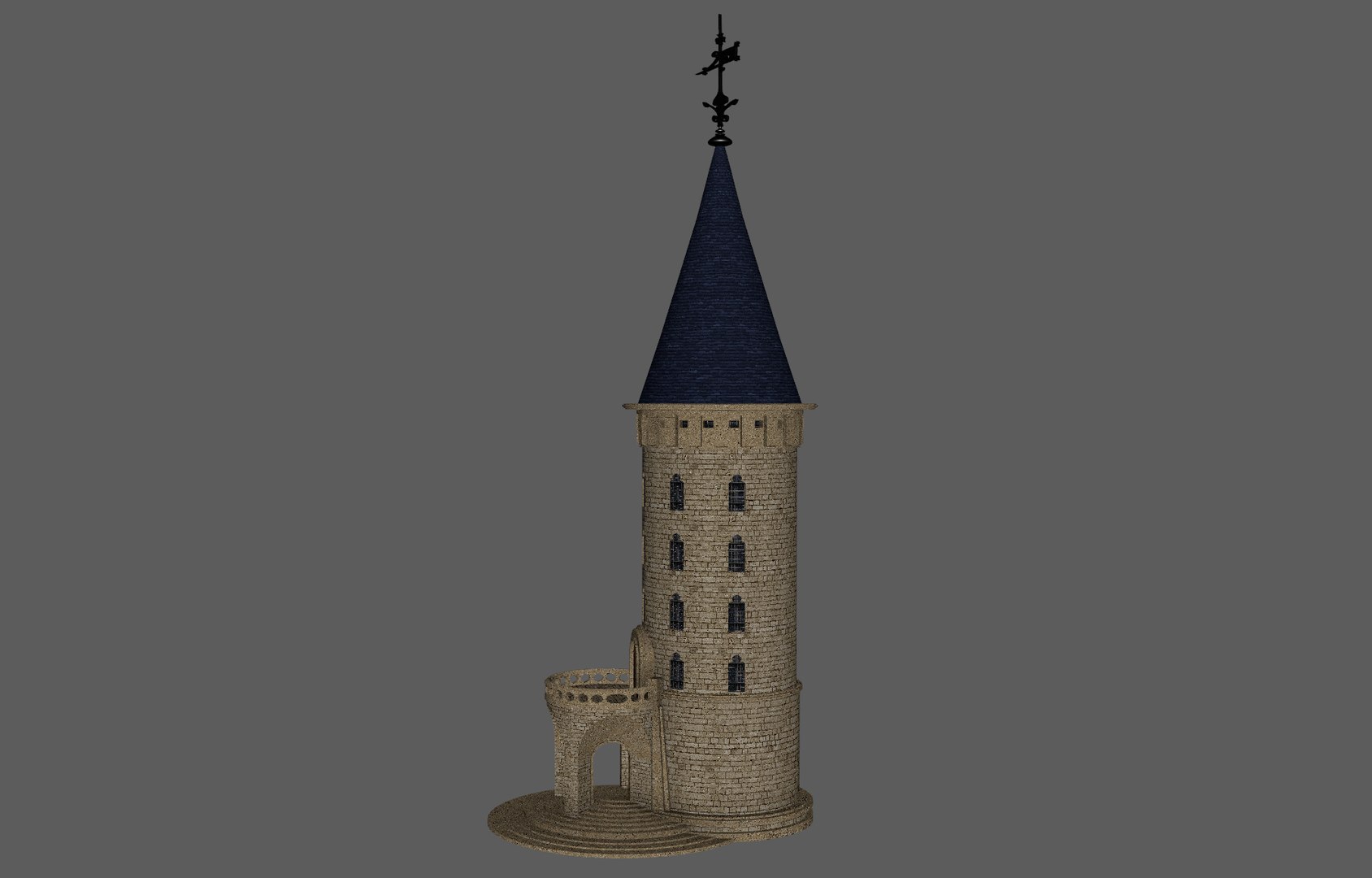 Tower Castle Model - TurboSquid 1703885