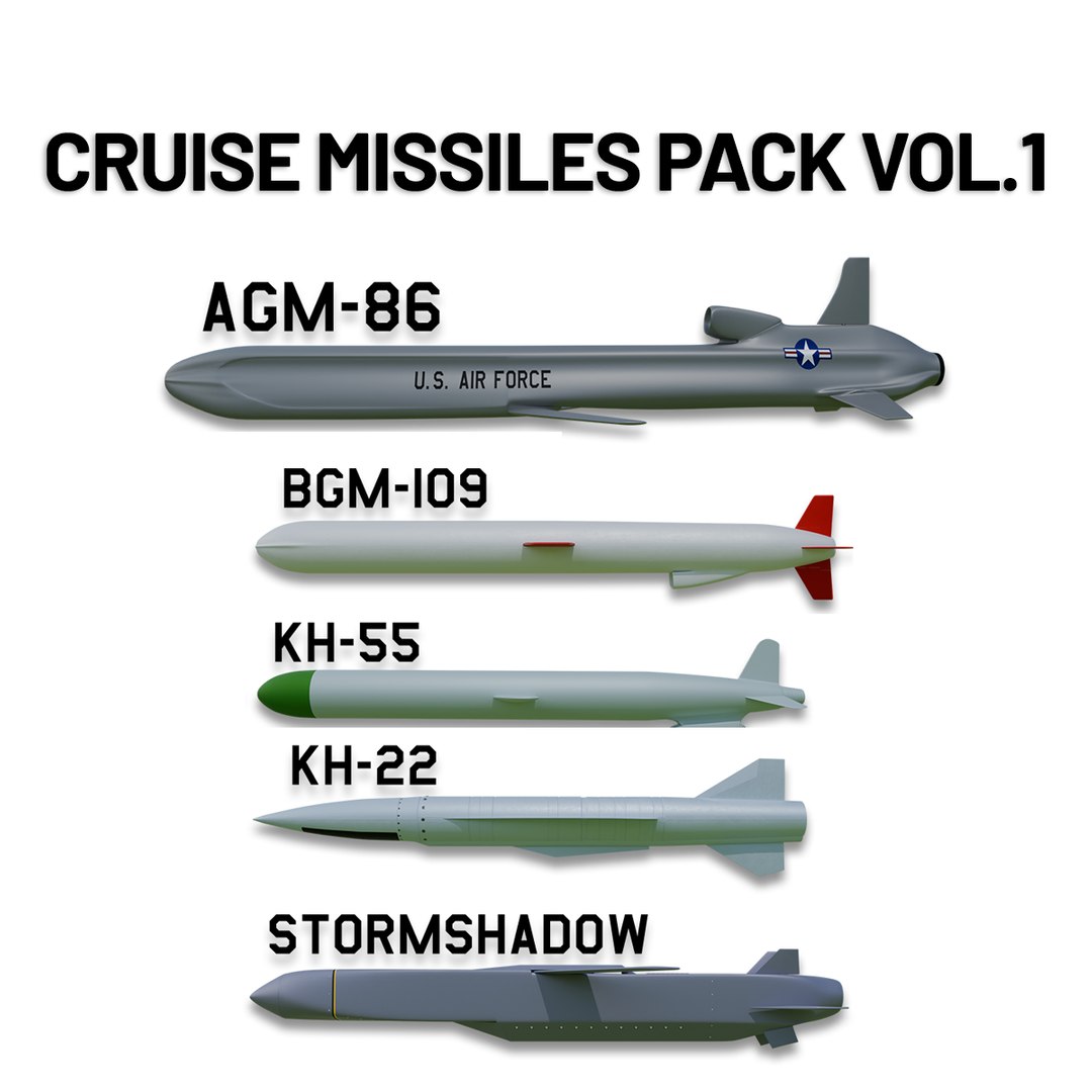 Ultimate Cruise Missiles Pack Vol 1 3D - TurboSquid 2343482