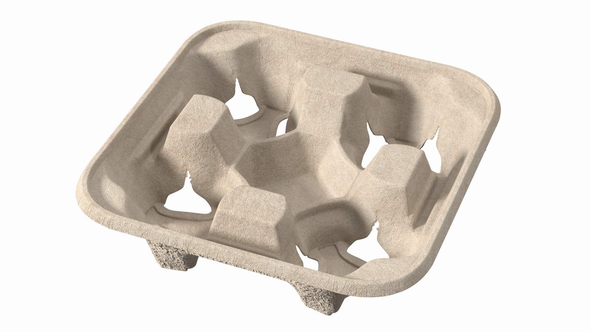 Cardboard Four Cup Holder 3D - TurboSquid 2052306