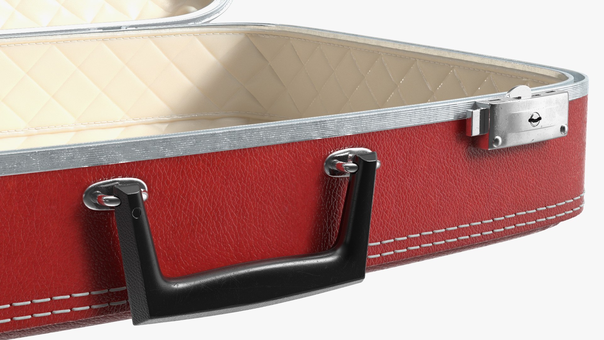 3D Vintage Open Red Suitcase - TurboSquid 2131635