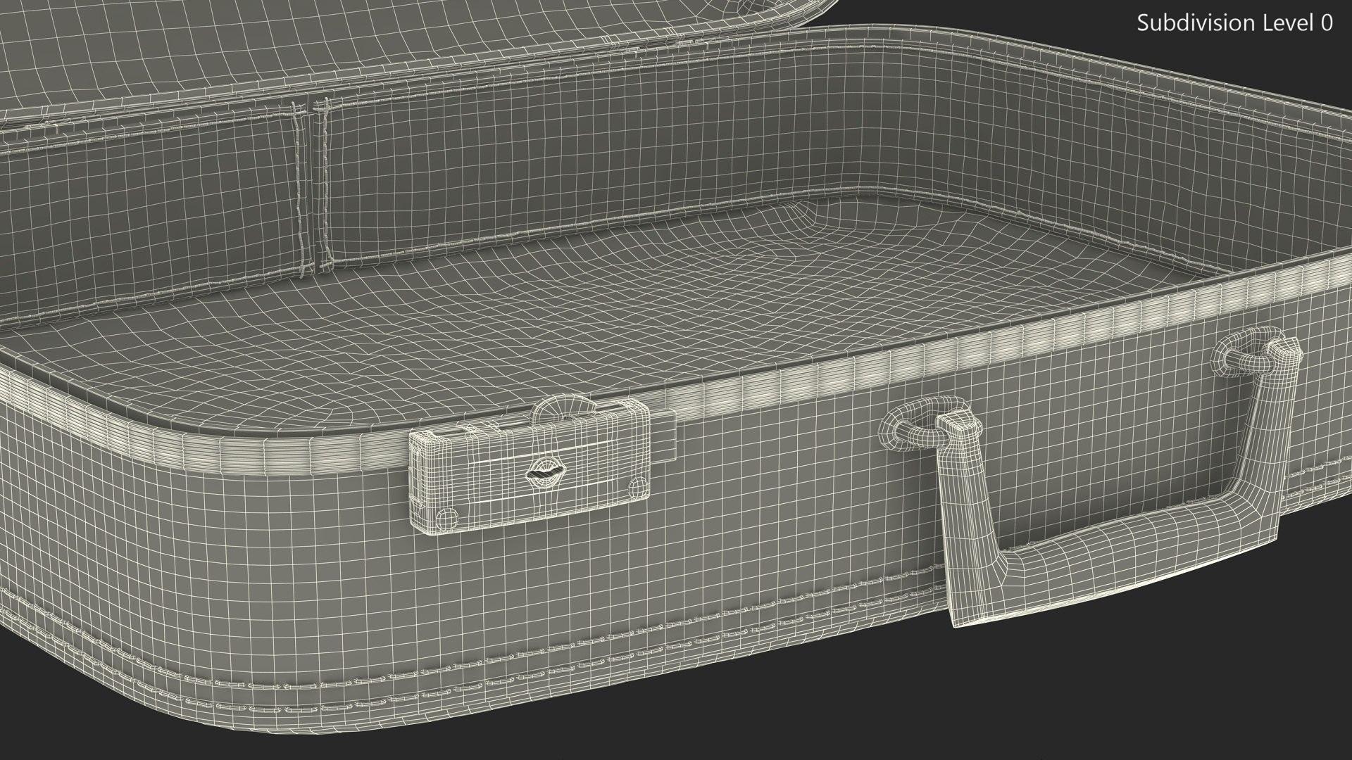 3D Vintage Open Red Suitcase - TurboSquid 2131635