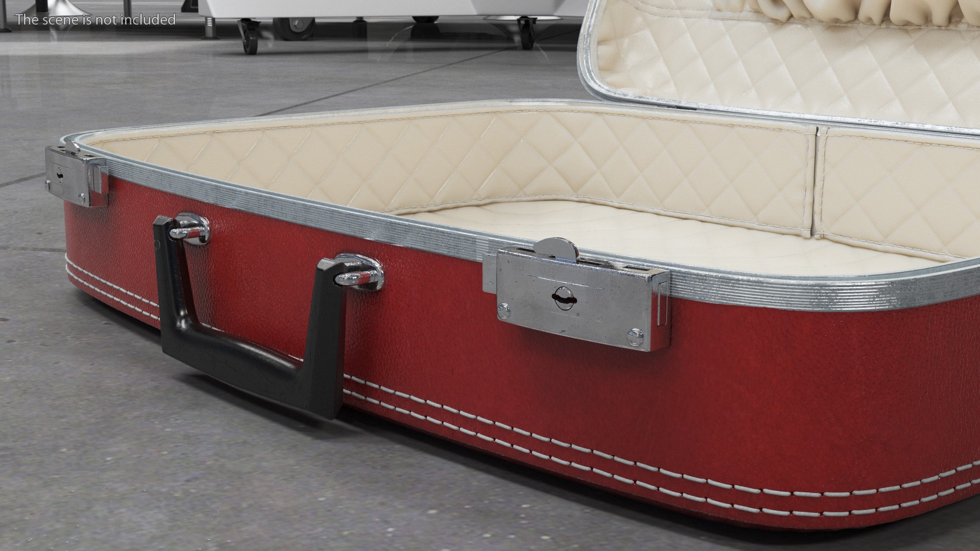 3D Vintage Open Red Suitcase - TurboSquid 2131635