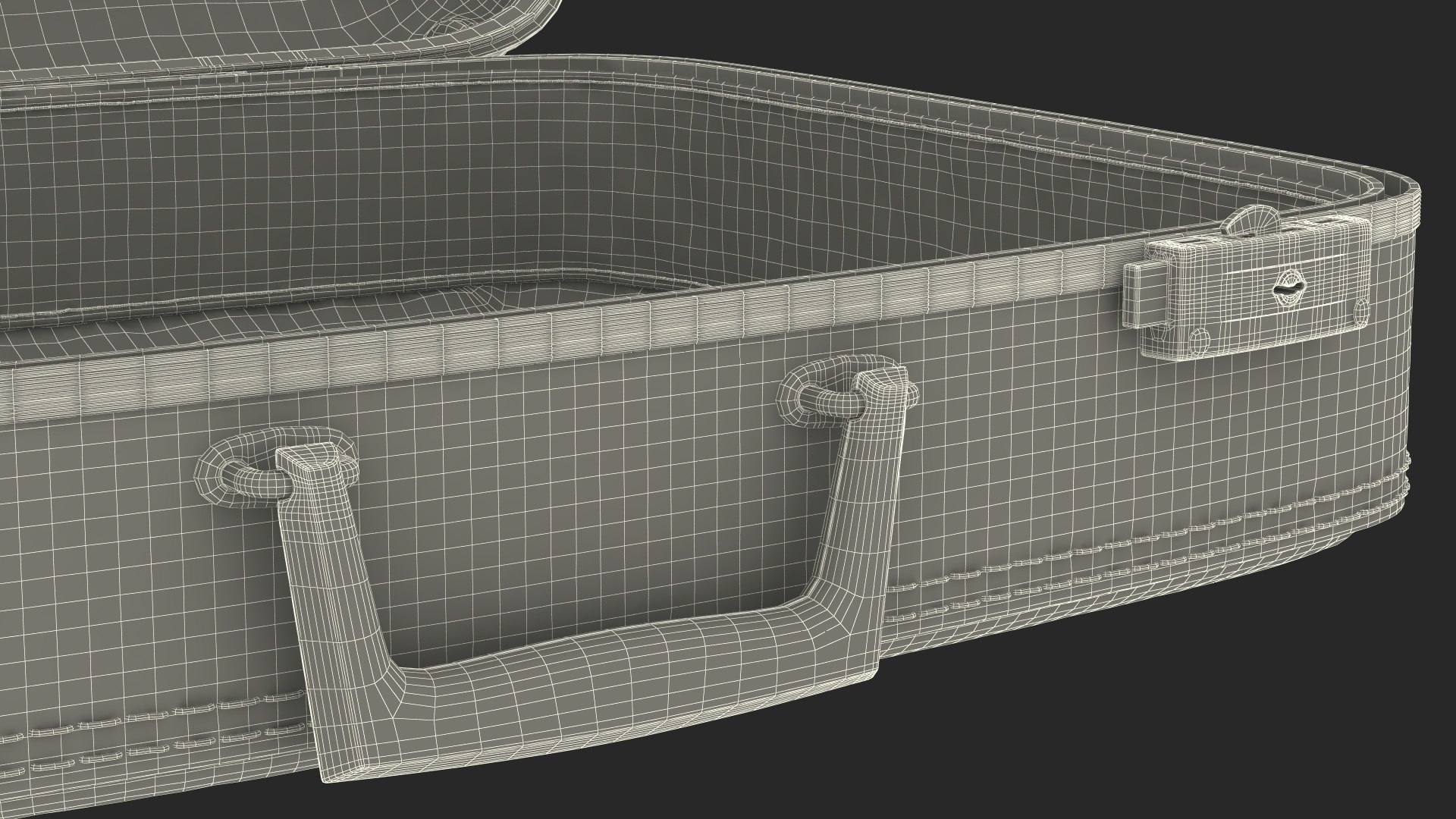 3D Vintage Open Red Suitcase - TurboSquid 2131635