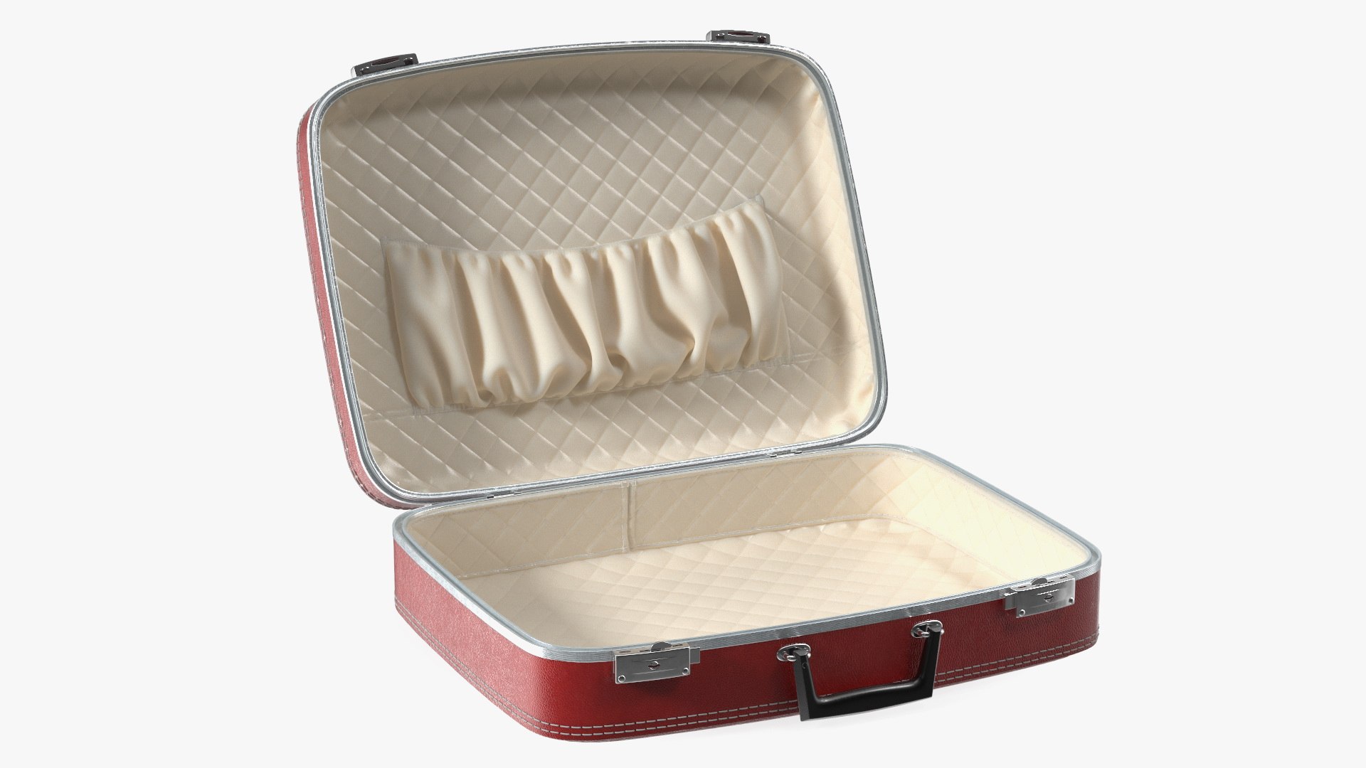 3D Vintage Open Red Suitcase - TurboSquid 2131635
