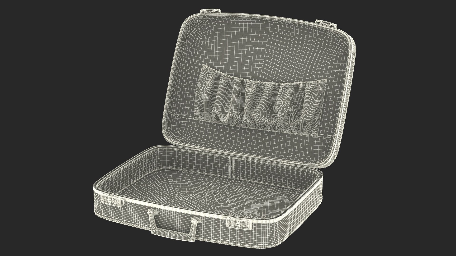 3D Vintage Open Red Suitcase - TurboSquid 2131635