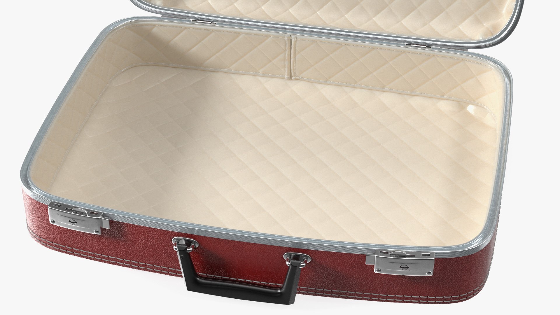 3D Vintage Open Red Suitcase - TurboSquid 2131635