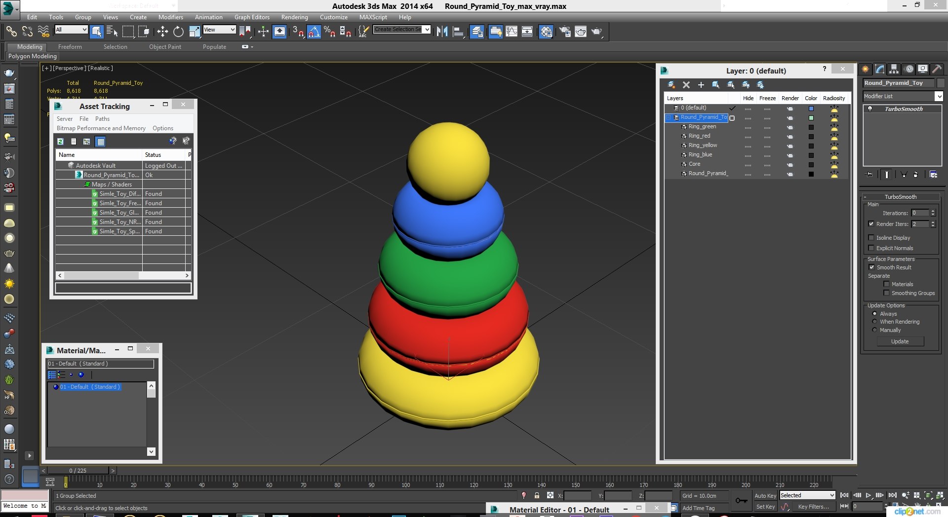 Round Pyramid Toy 3D Model - TurboSquid 1966526