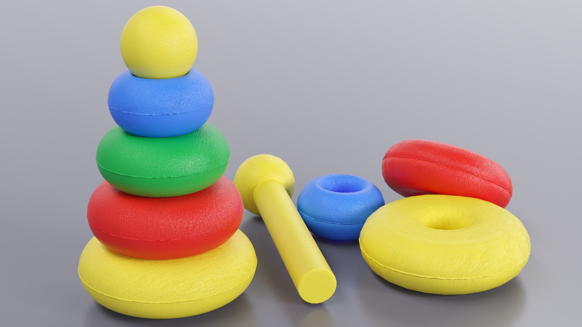 Round Pyramid Toy 3D Model - TurboSquid 1966526