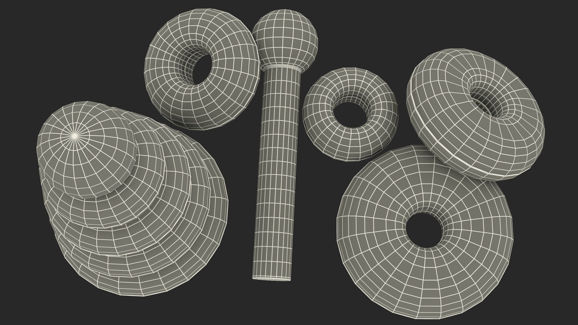 Round Pyramid Toy 3D Model - TurboSquid 1966526