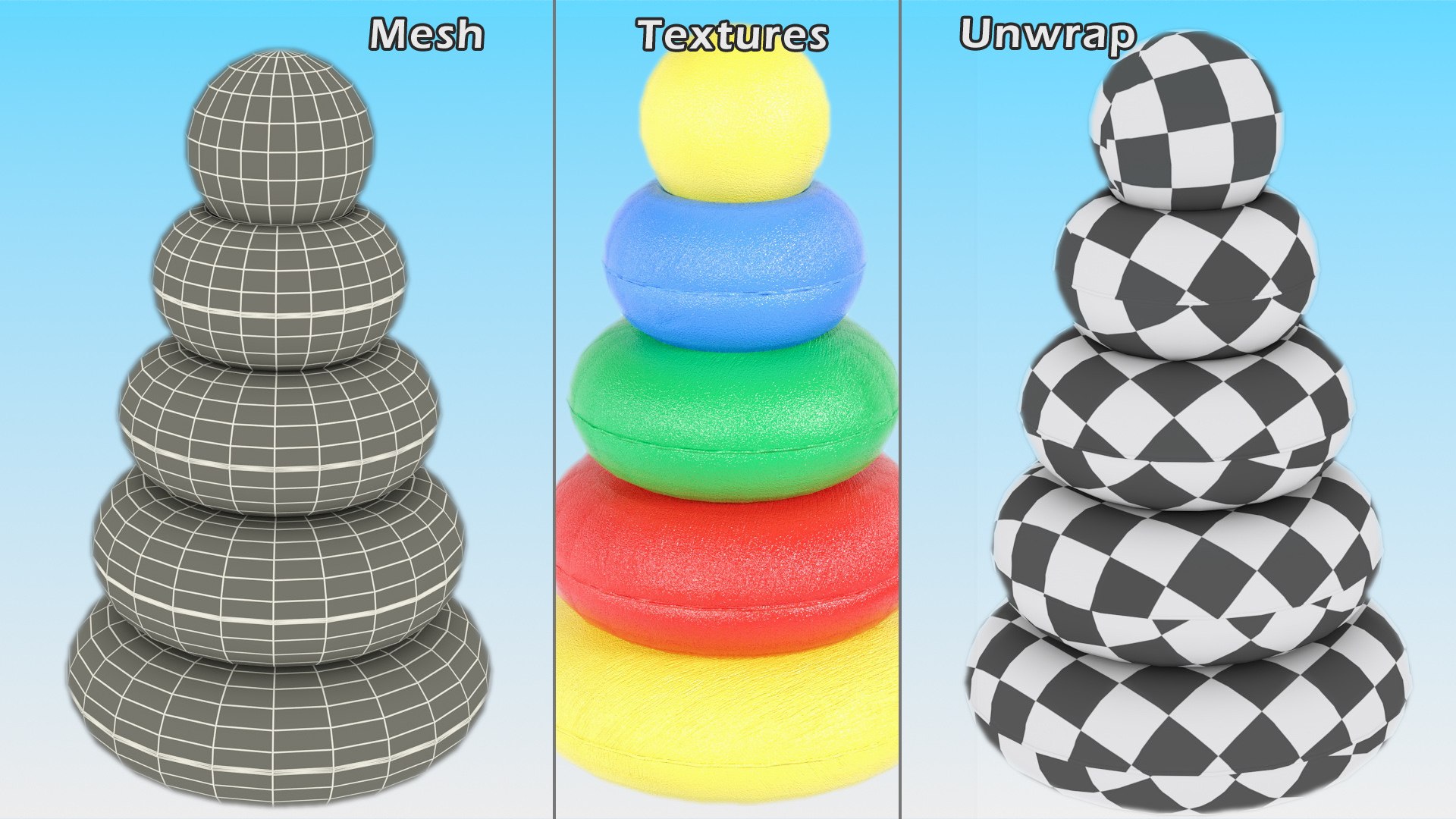 Round Pyramid Toy 3D Model - TurboSquid 1966526