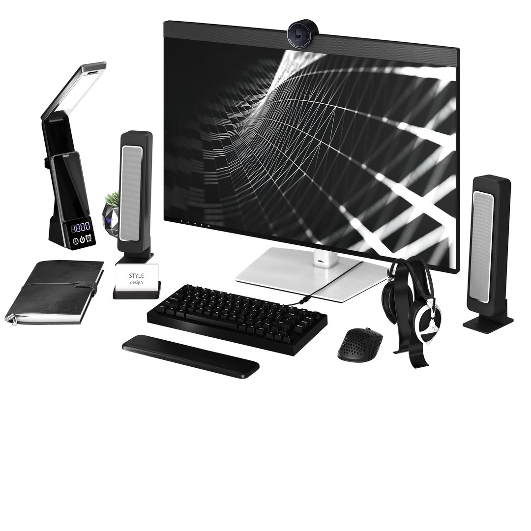 Workplace Set 001 3D Model - TurboSquid 2116310