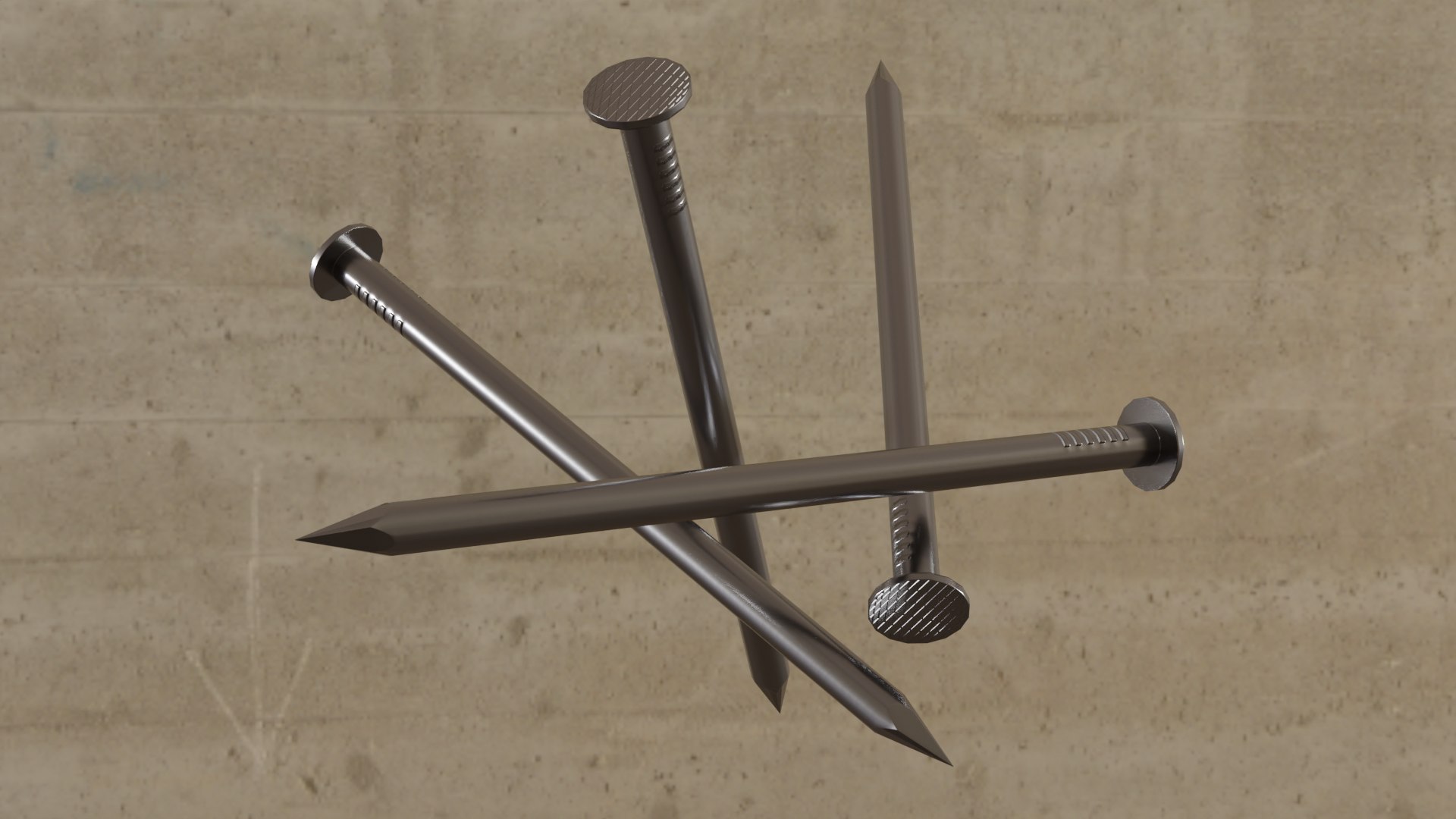 Steel Nail 3D Model - TurboSquid 2045561