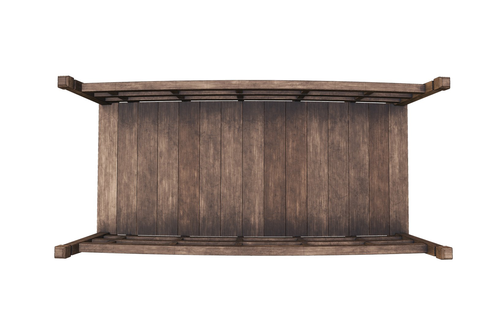 3D Model Wooden Bridge PBR Game Ready Low-poly 3D Model - TurboSquid ...