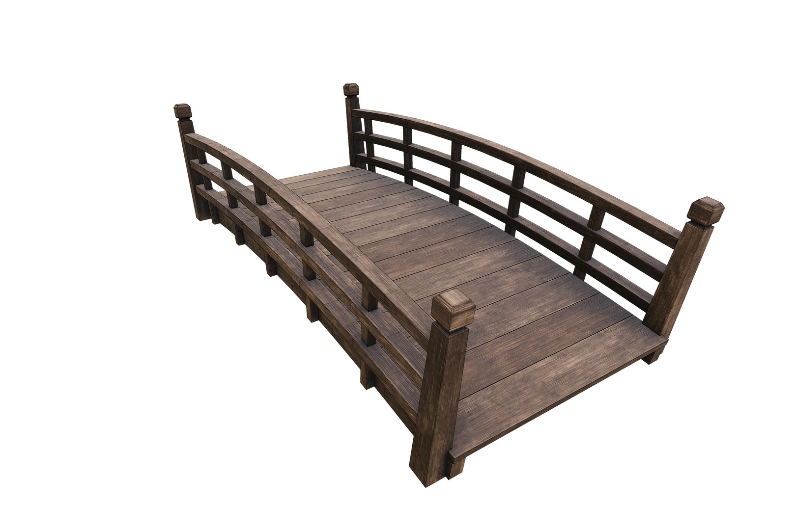 3D Model Wooden Bridge PBR Game Ready Low-poly 3D Model - TurboSquid ...