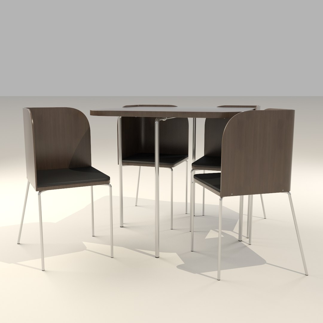 3d model table chairs