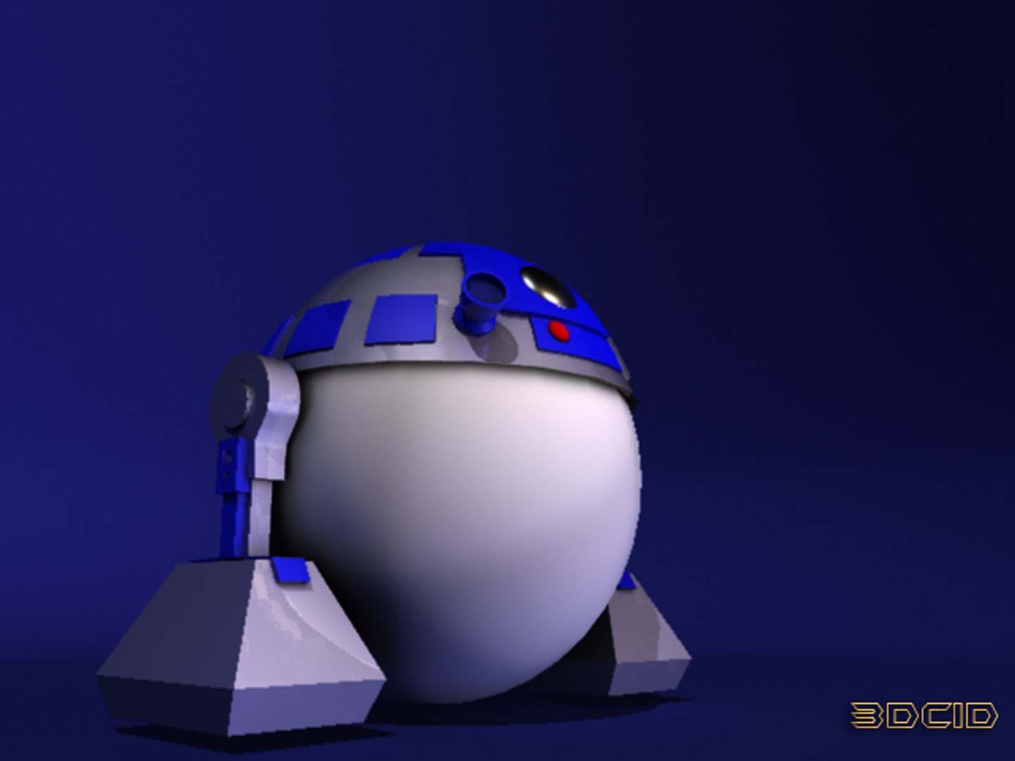 3d Obj Angry Birds Star R2d2