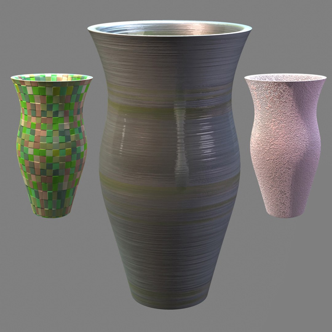 20 vase set 3d max